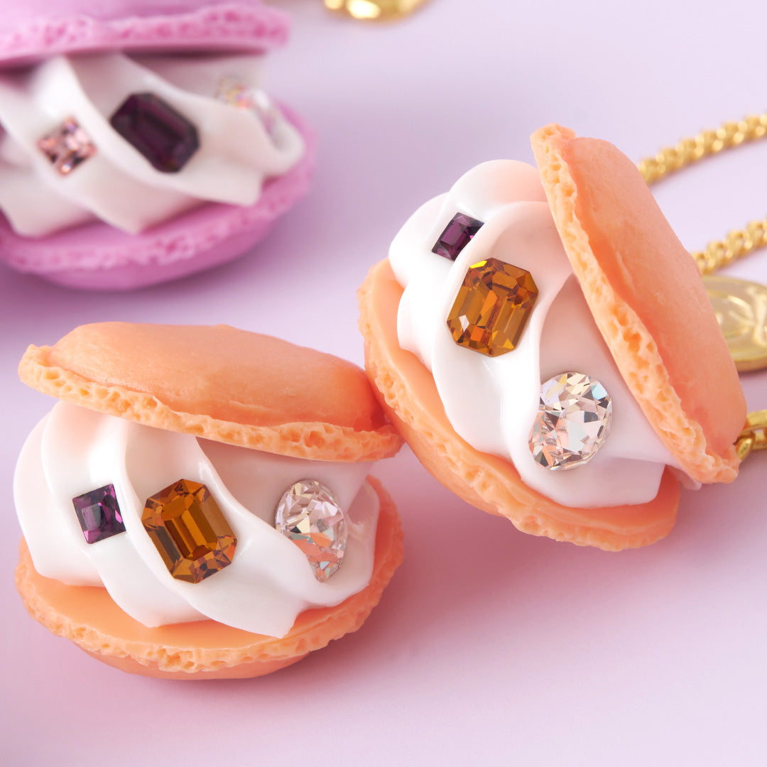 Jewel Orange Macaron Necklace【Japan Jewelry】 – Japan Jewelry Brand Q-pot. International Online Shop