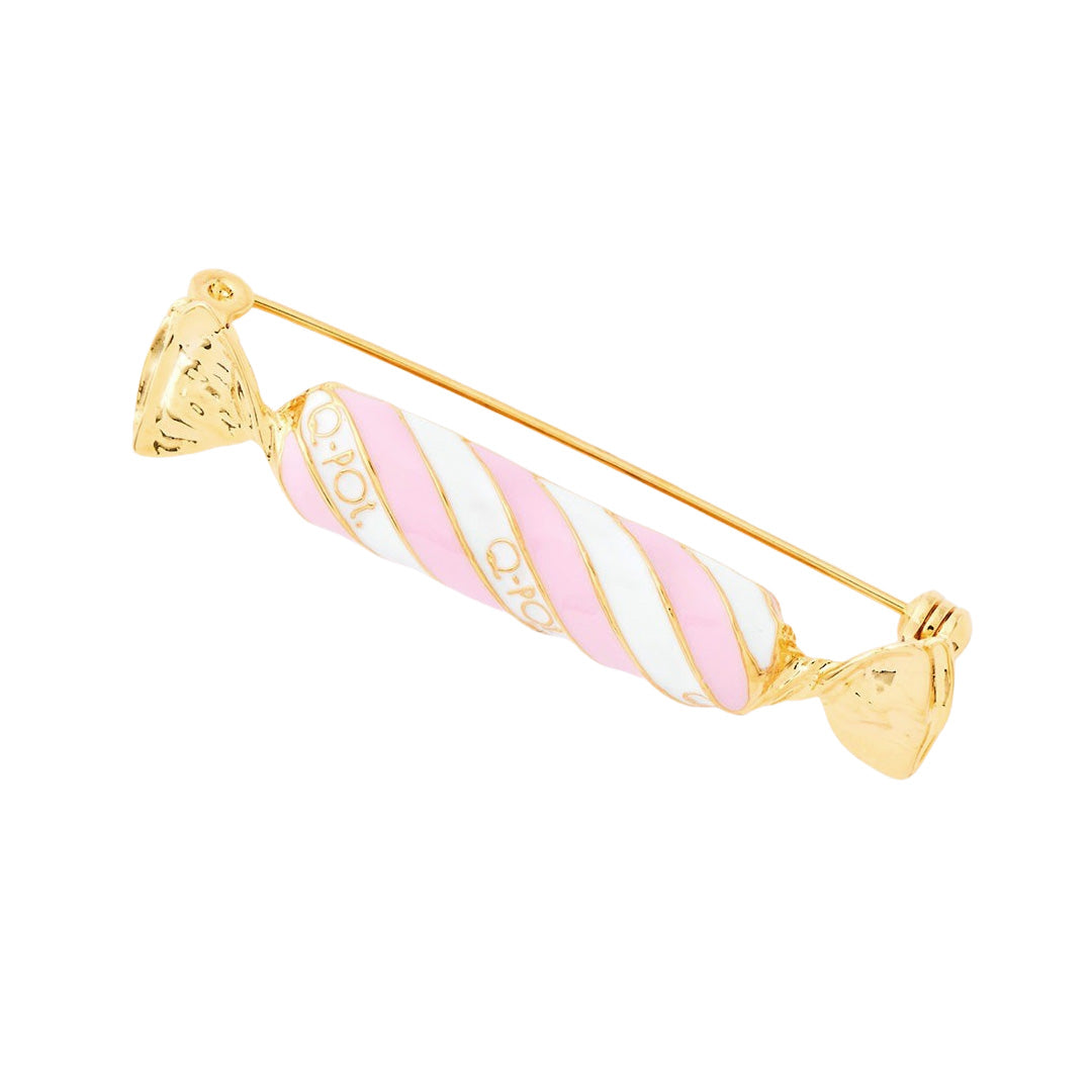 Stripe Candy Brooch (Strawberry)【Japan Jewelry】 – Japan Jewelry Brand Q ...
