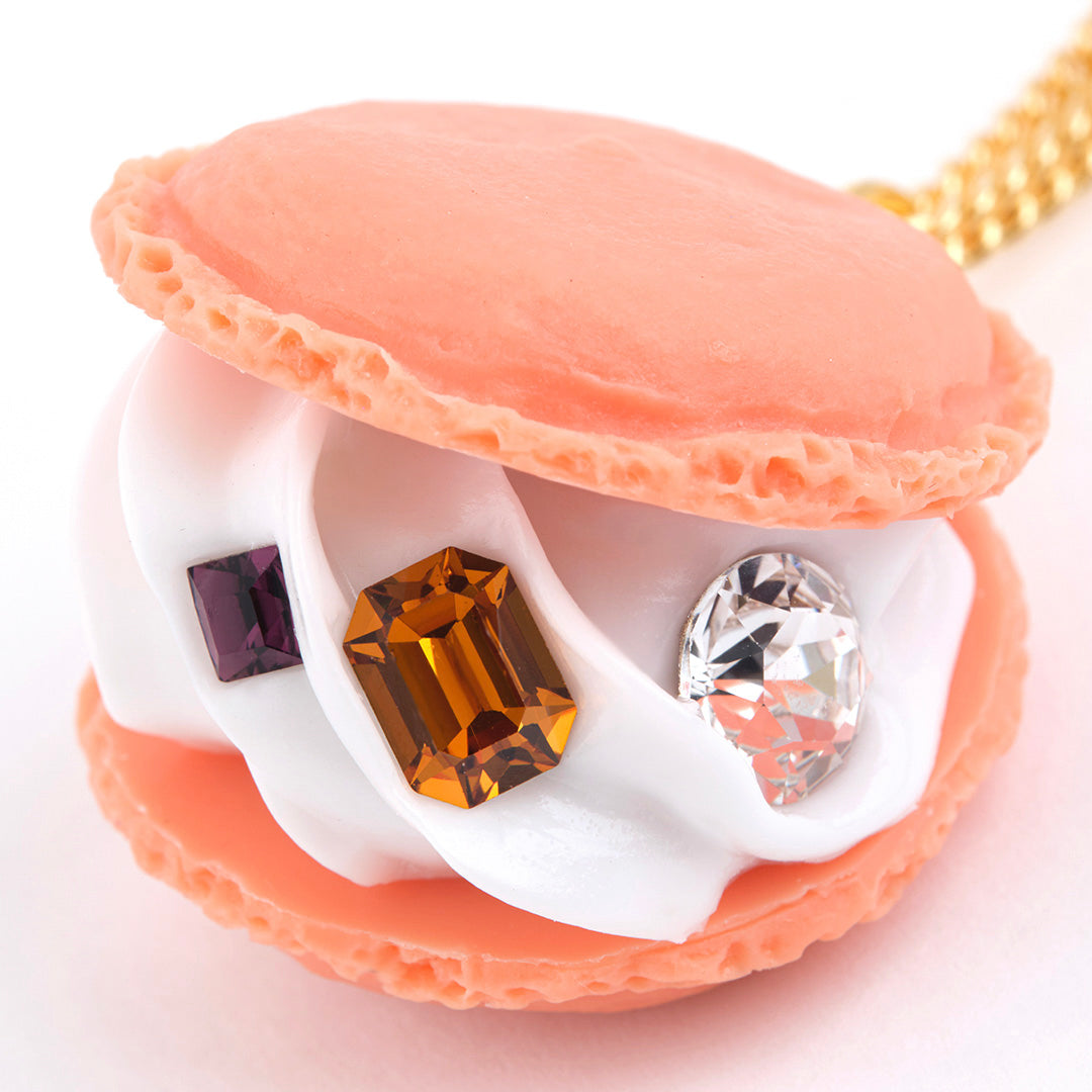 Jewel Orange Macaron Necklace【Japan Jewelry】 – Japan Jewelry Brand Q ...