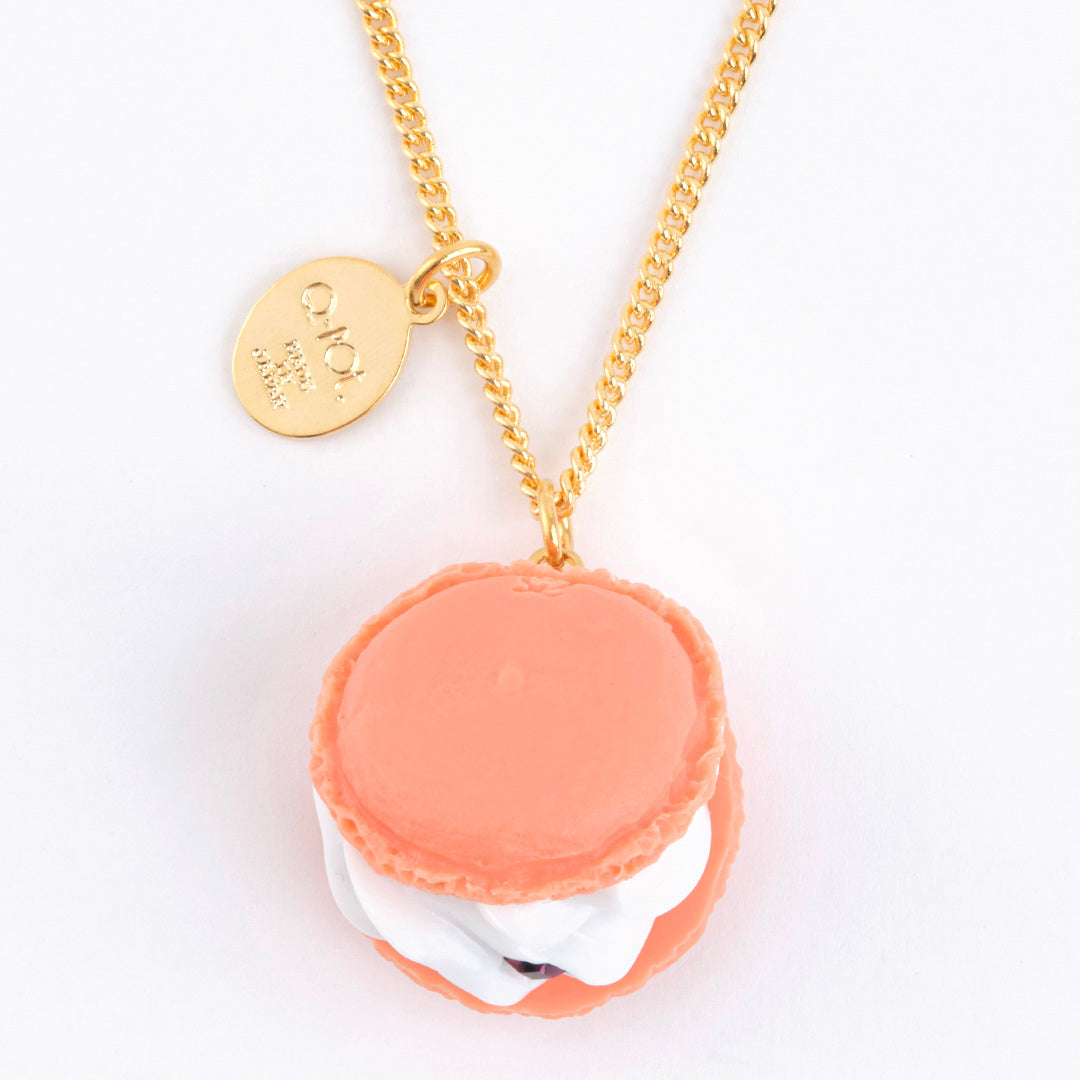 Jewel Orange Macaron Necklace【Japan Jewelry】 – Japan Jewelry Brand Q-pot. International Online Shop