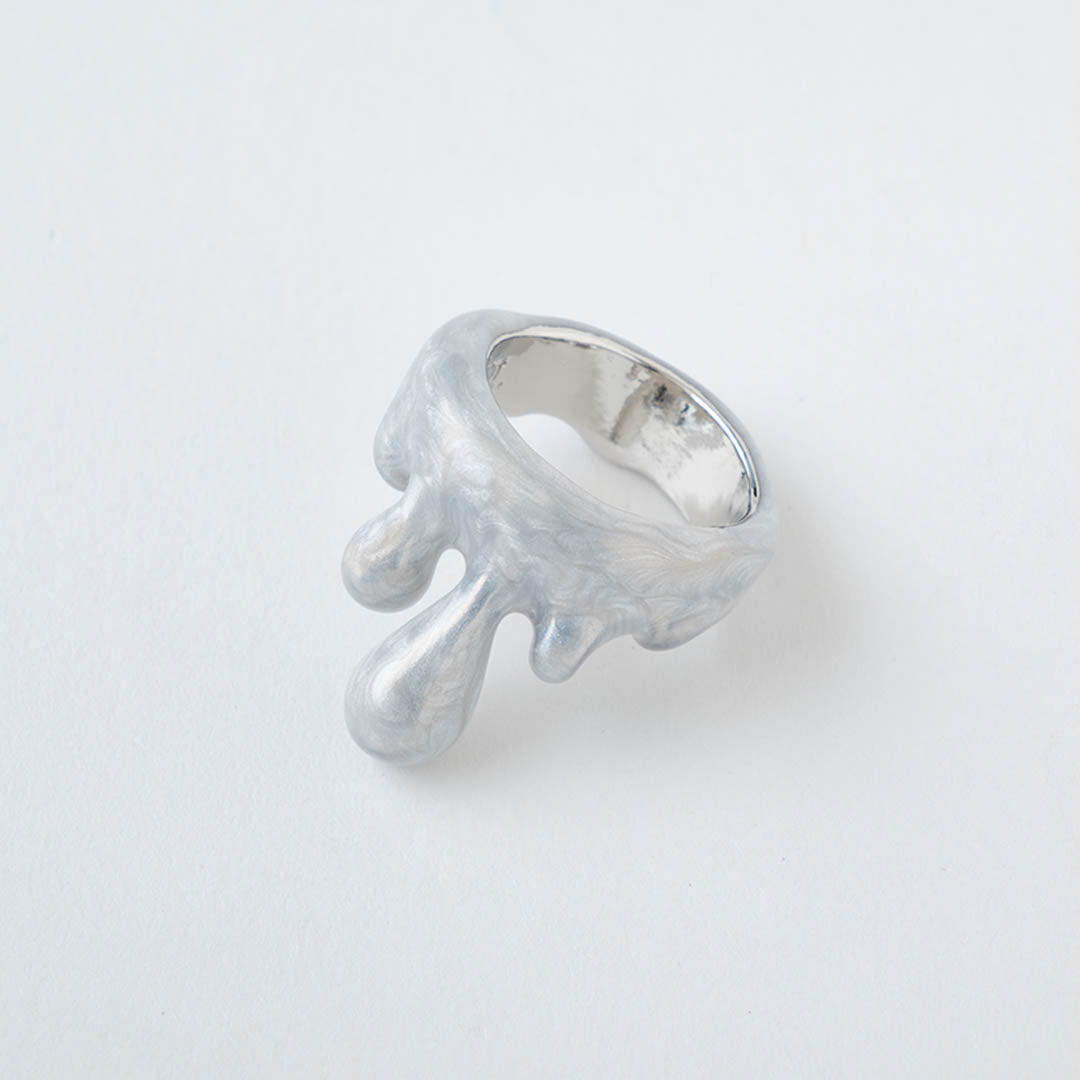 Melt Ring (Silver Marble)【Japan Jewelry】 – Japan Jewelry Brand Q-pot ...