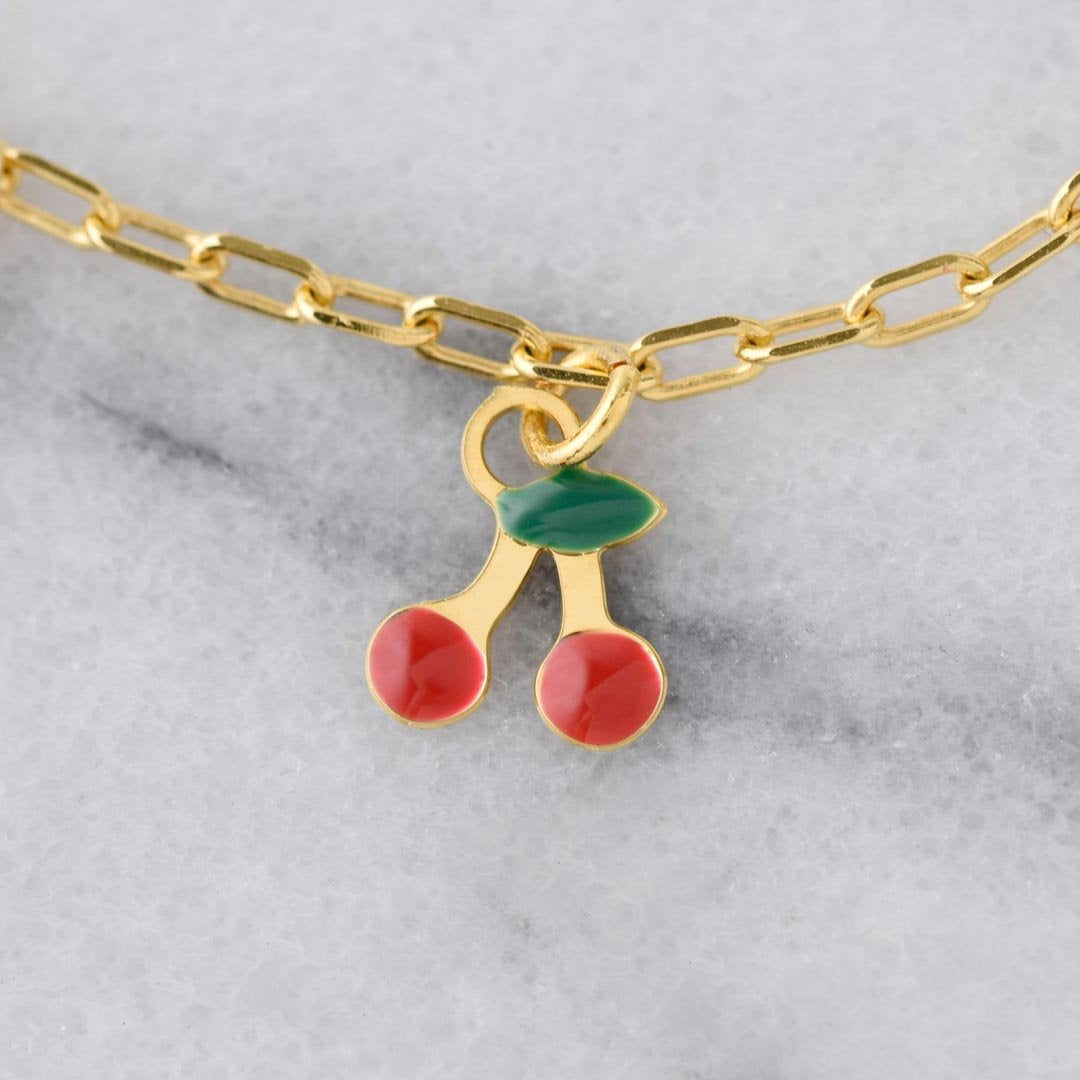 Strawberry & Cherry Chain Bracelet【Japan Jewelry】 – Japan Jewelry Brand Q-pot. International ...