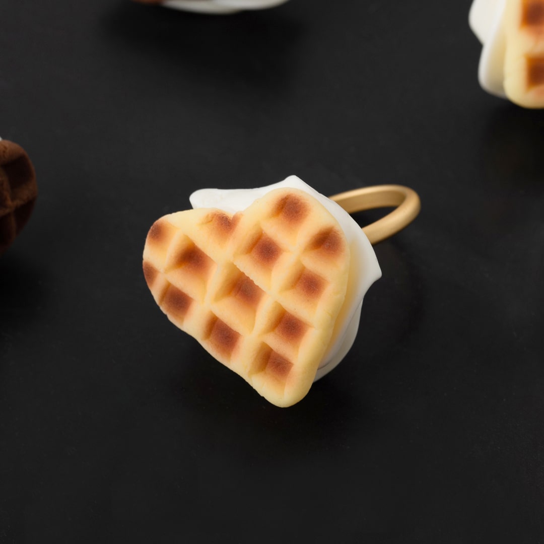 Buttermilk Waffle Ring【Japan Jewelry】 – Japan Jewelry Brand Q-pot ...