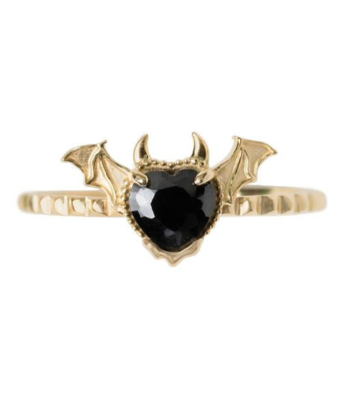 【10K Yellow Gold】Melty Devil Heart Ring【Japan Jewelry】 – Japan Jewelry ...