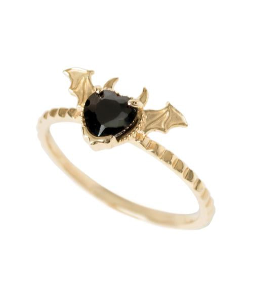 【10K Yellow Gold】Melty Devil Heart Ring【Japan Jewelry】 – Japan Jewelry ...