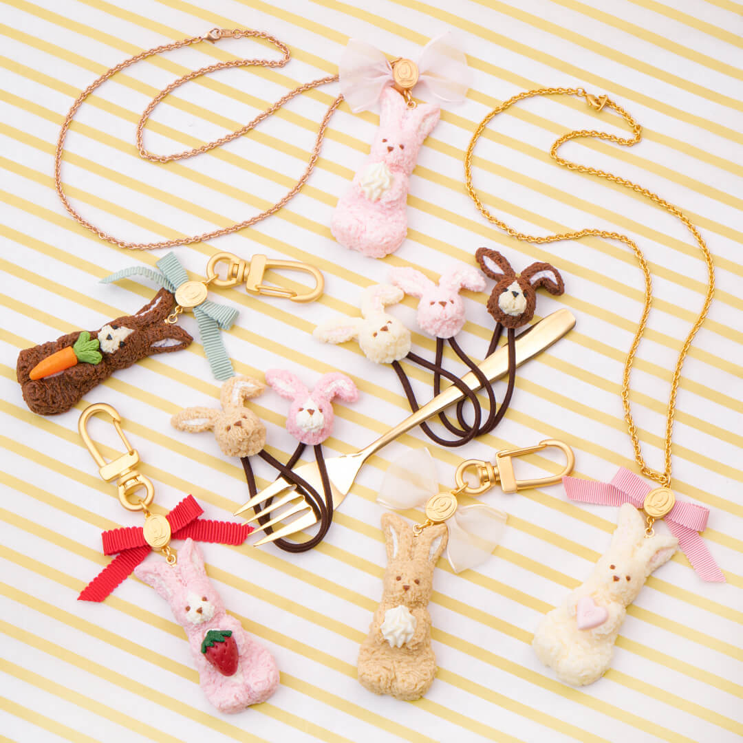 Strawberry Milk Tea Rabbit Cookie Key Holder【Japan Jewelry】 – Japan ...